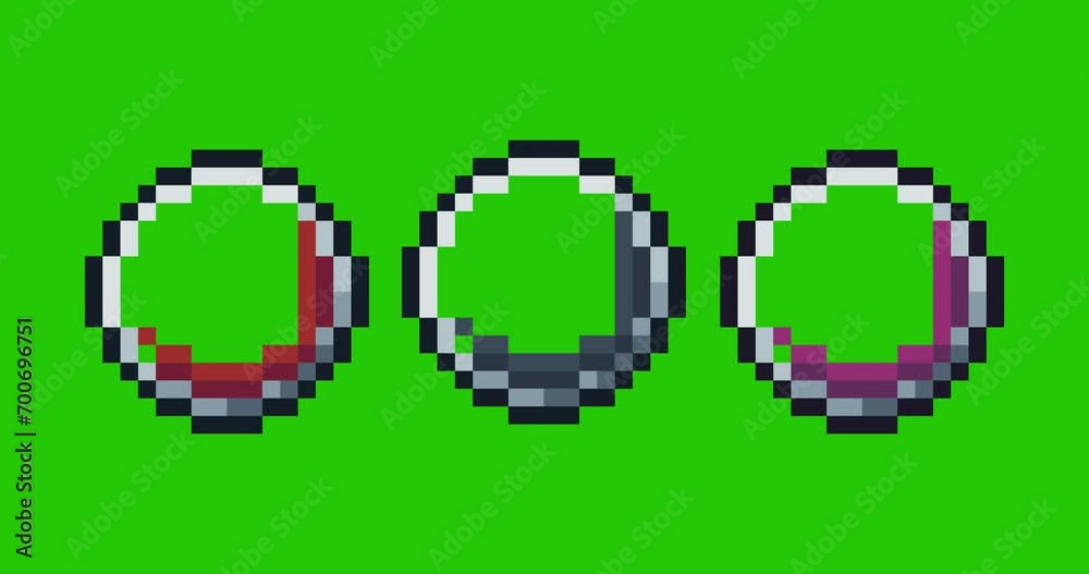 Green screen of info,info icon bits pixel slowly appeared and ...