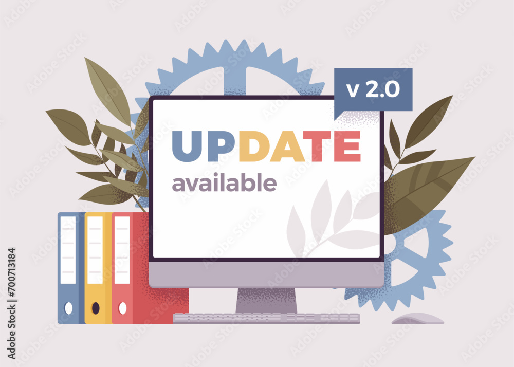 PC monoblock update available, system screen notification message ...