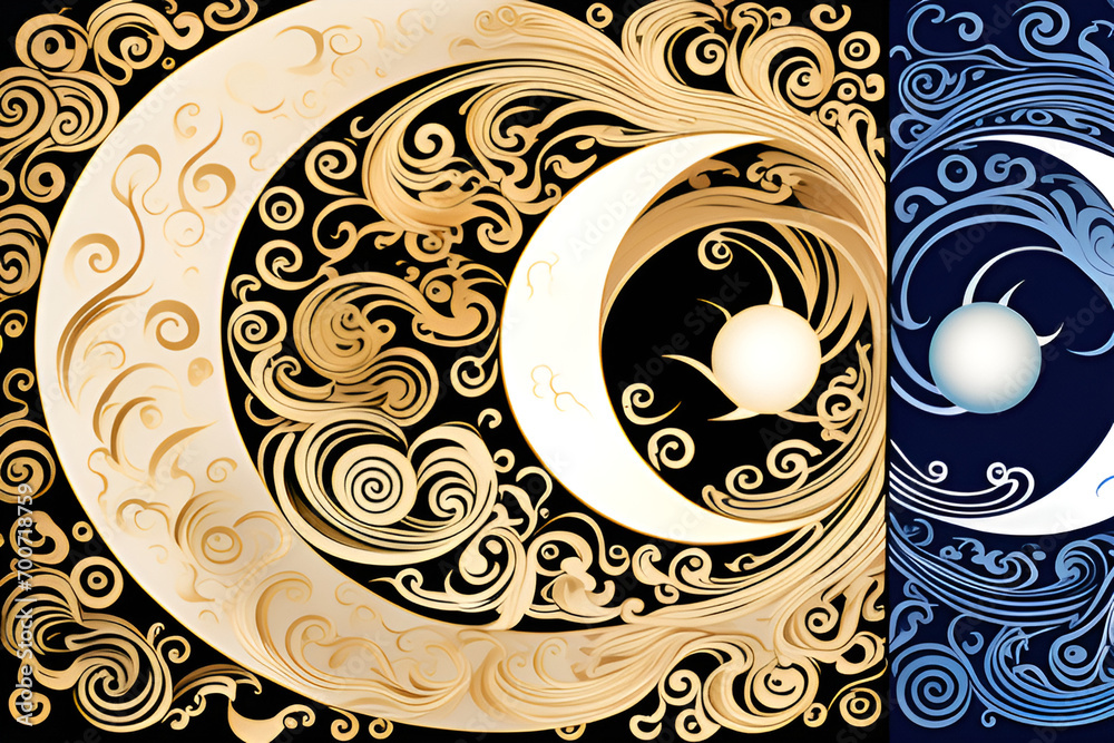 The swirling circle and two crescents of the Taegeuk pattern visually ...
