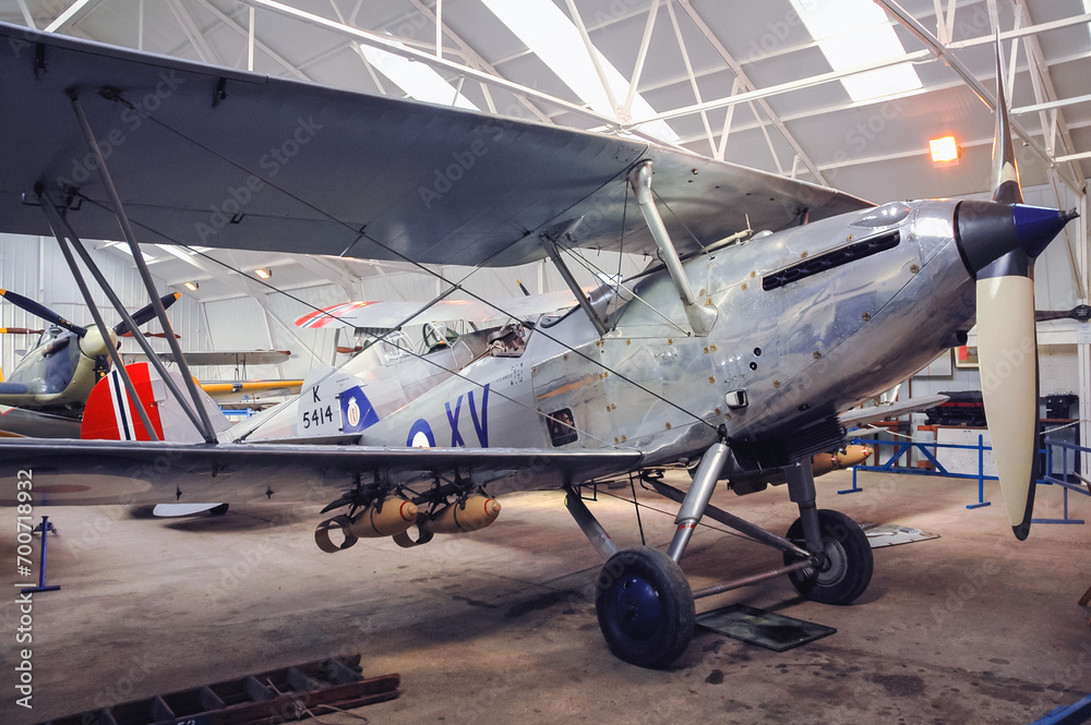 Old Warden, UK - September 27, 2006: Hawker Hind light bomber ...