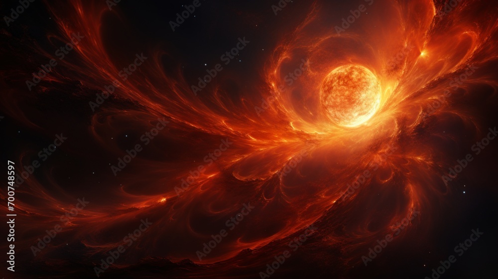 The captivating sight of a solar prominence, where vast loops of solar ...