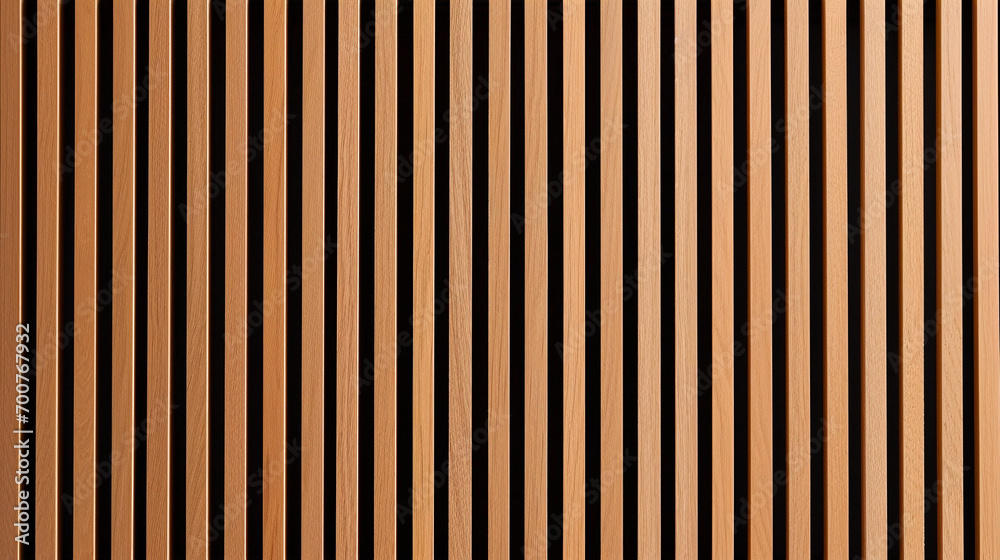 Modern acoustic panel - vertical wood pattern - wooden slats evenly ...