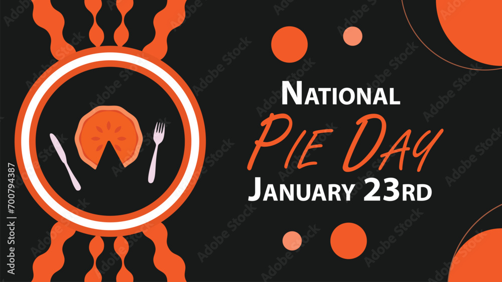 National Pie Day vector banner design. Happy National Pie Day modern ...