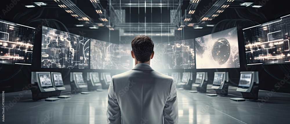 Executive Overseeing Global Operations in a State-of-the-Art ...