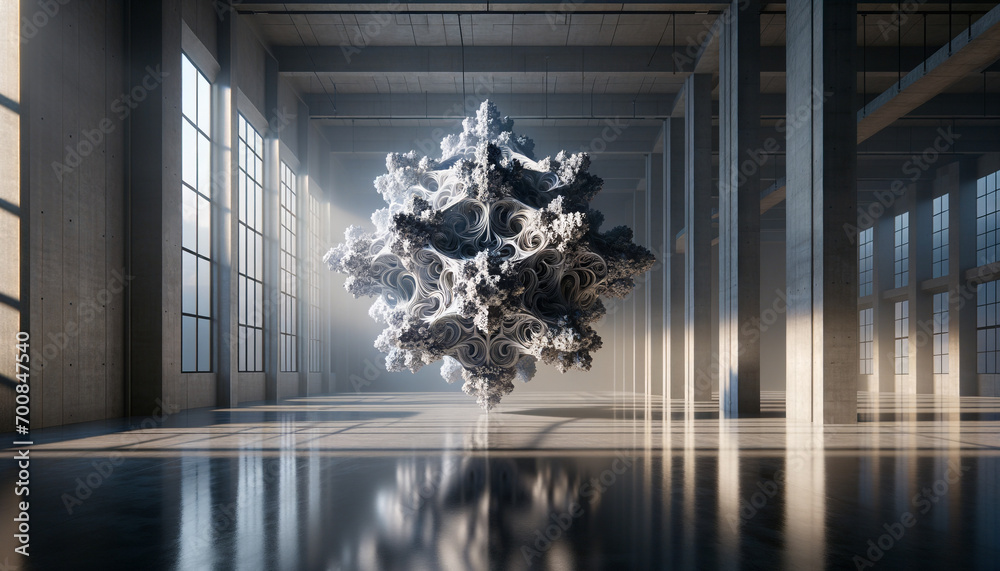 Fractal-based 3D model in surreal studio with floating islands and ...