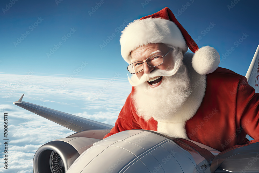 ภาพประกอบสต็อก Pilot Santa Claus, Father Christmas, Saint Nicholas ...