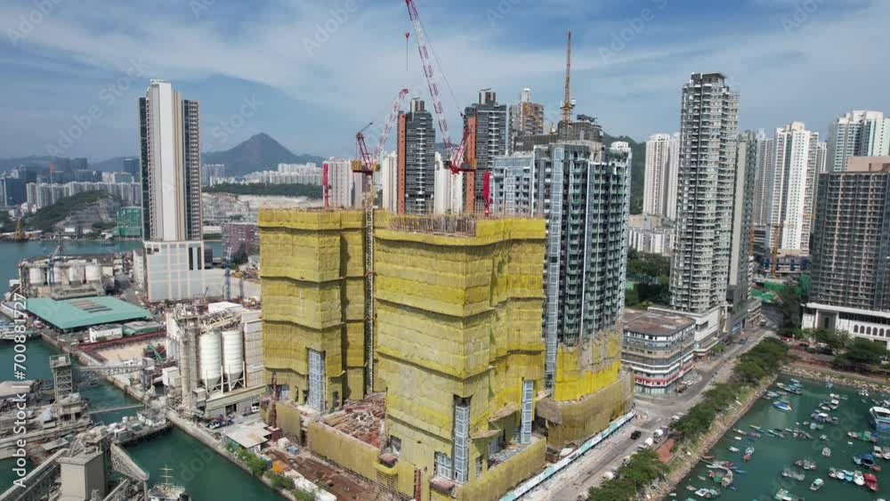 Vidéo Stock Hong Kong, Kowloon Lei Yue Mun Cha Kwo Ling Yau Tong Old Town Residential Commercial ...