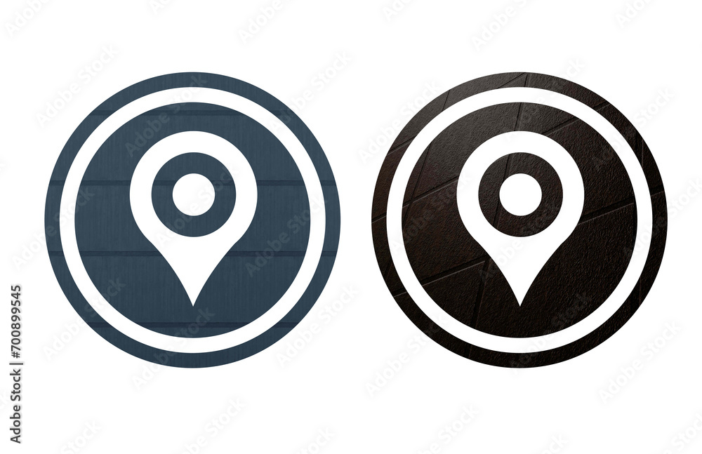 Location icon symbol black and blue background Stock Illustration ...