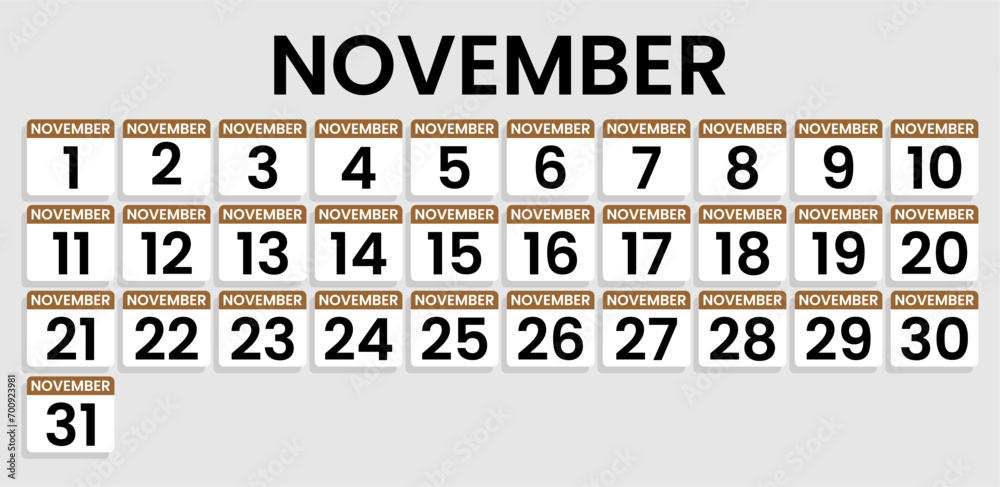 Quarter calendar template for 2024. Wall calendar grid in minimalist ...