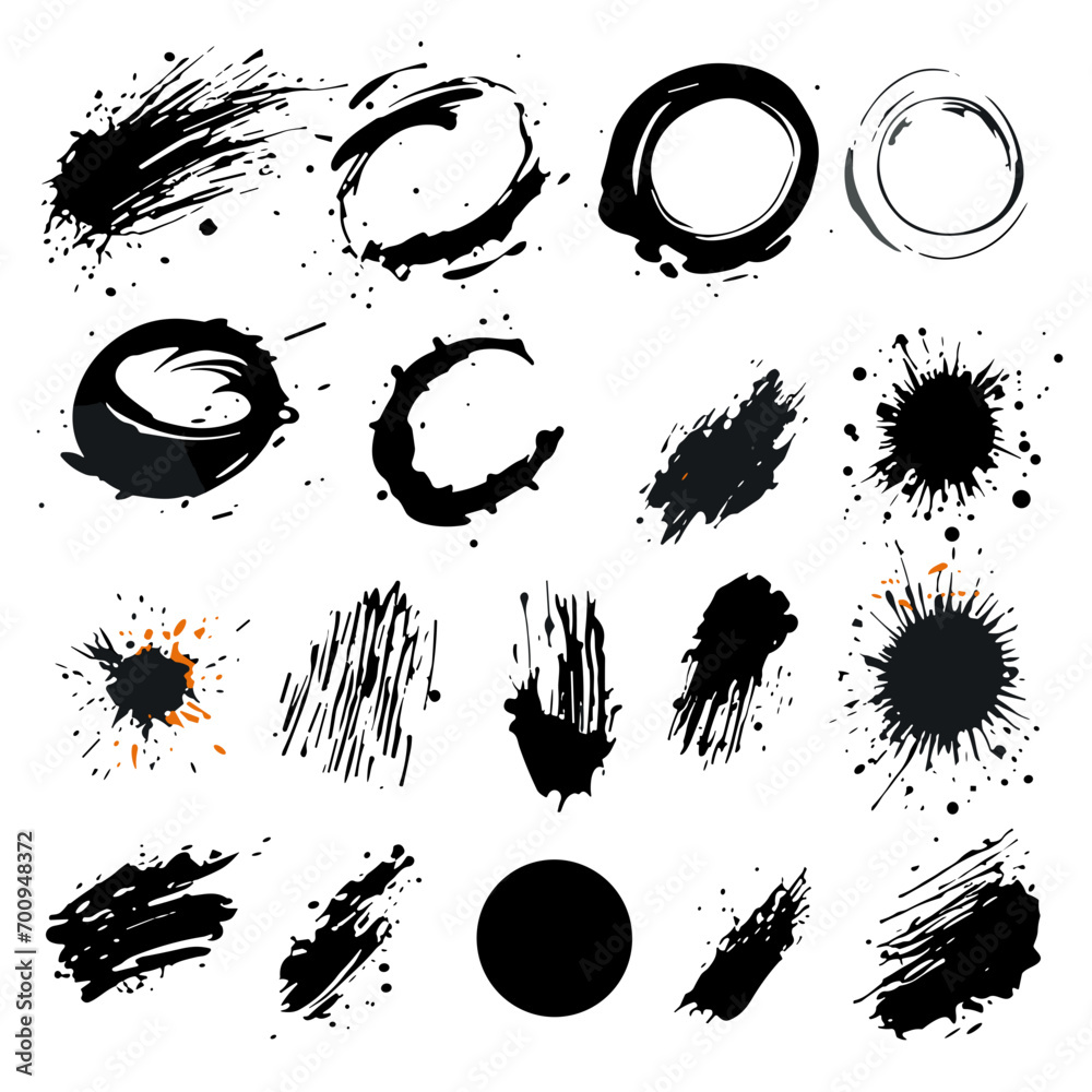 FotoMural paint splatter svg, Ink Splatter svg, Splatter silhouette ...