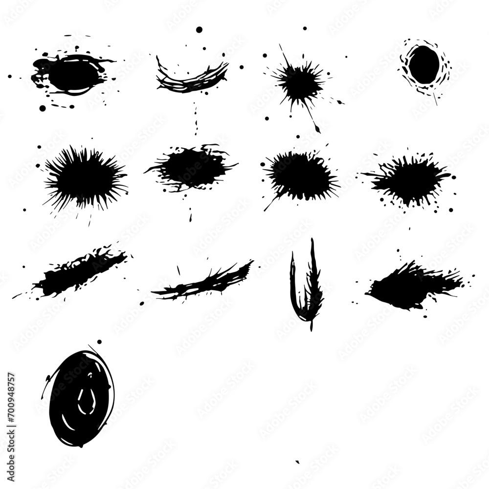 Vetor de paint splatter svg, Ink Splatter svg, Splatter silhouette ...