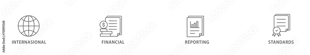 Ifrs banner web icon vector illustration concept for international ...