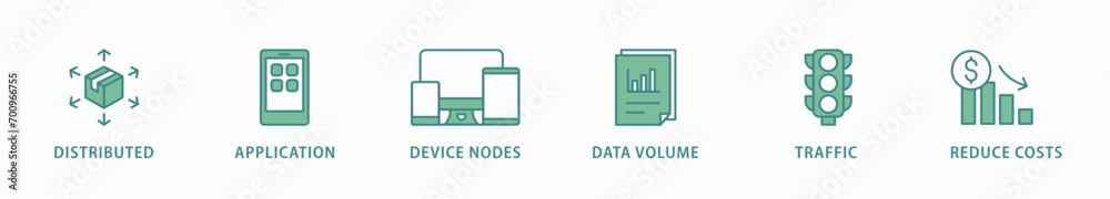 Vecteur Stock Edge computing banner web icon vector illustration ...