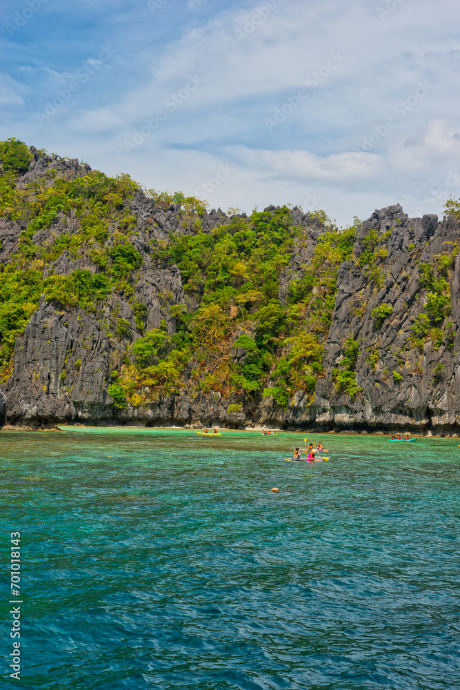 PALAWAN, PHILIPPINES - DECEMBER 21, 2023: Blue lagoon tropical ...