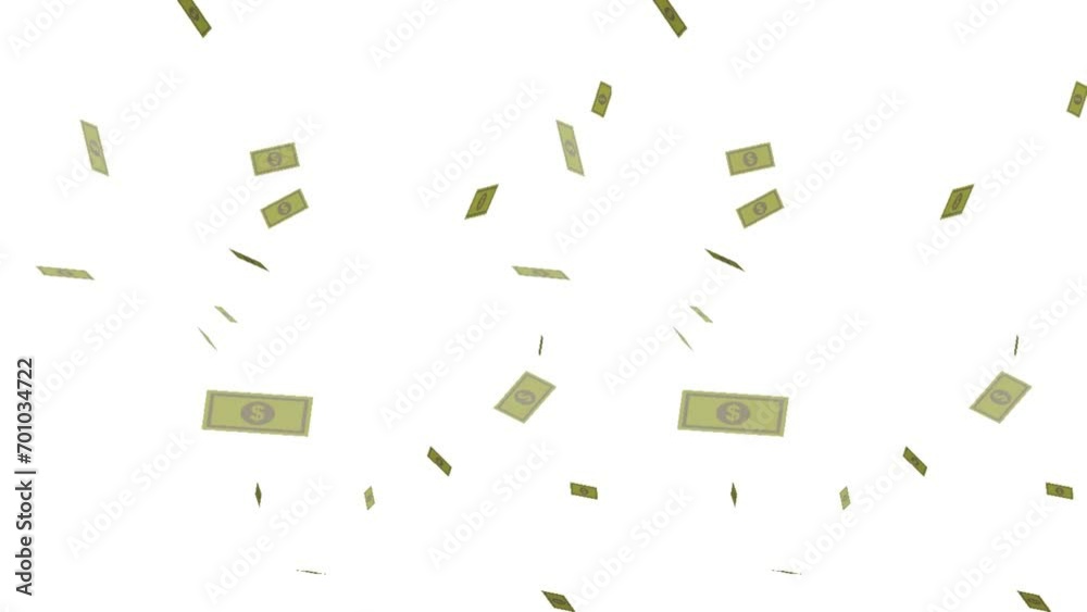 Animated falling Money icon background, logo symbol, social media Stock ...