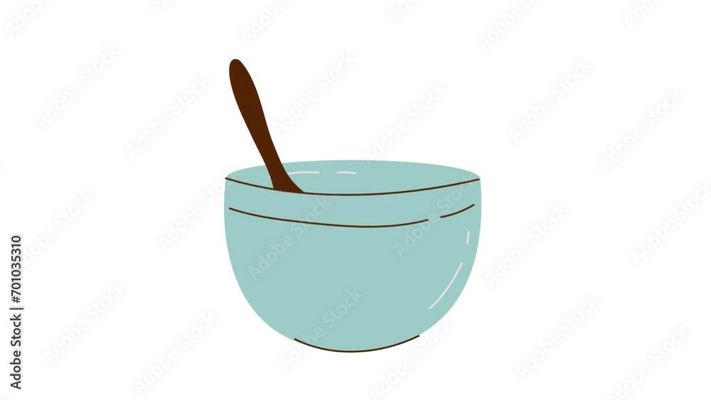 Animated mixing bowl podium icon background animated, logo symbol ...