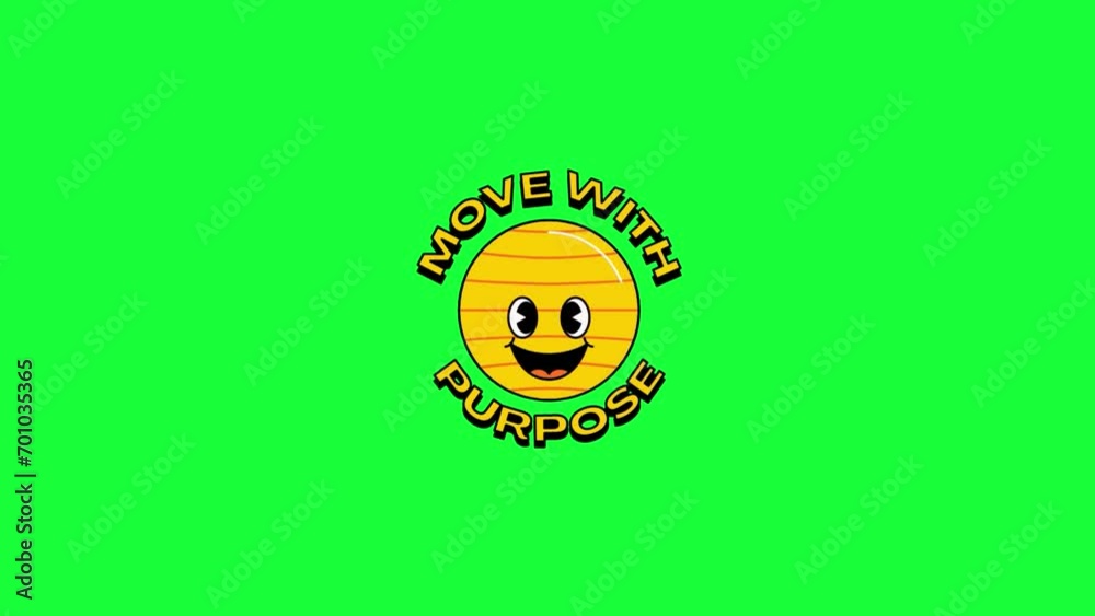 Animated Move with Purpose icon background, logo symbol, social media ...
