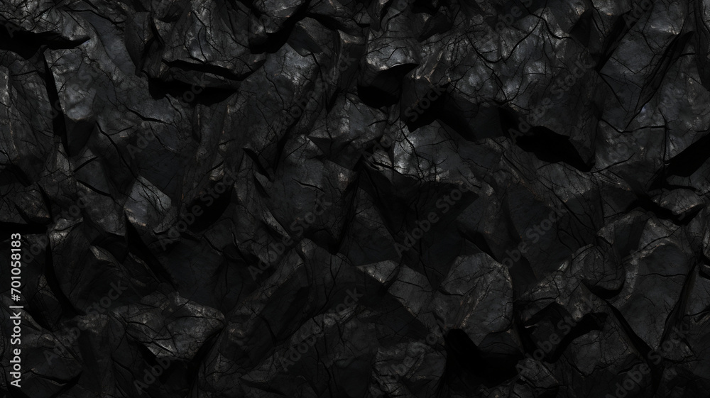 Black rock wall texture, background dark stone, cracked and grunge ...