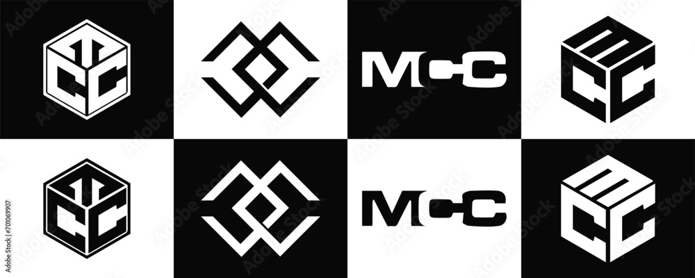 MCC logo. M C C design. White MCC letter. MCC, M C C letter logo design ...