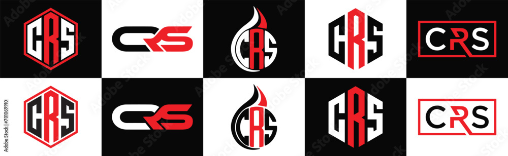 CRS logo. C R S design. White CRS letter. CRS, C R S letter logo design ...