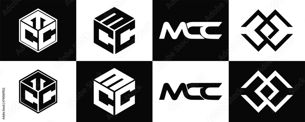 MCC logo. M C C design. White MCC letter. MCC, M C C letter logo design ...