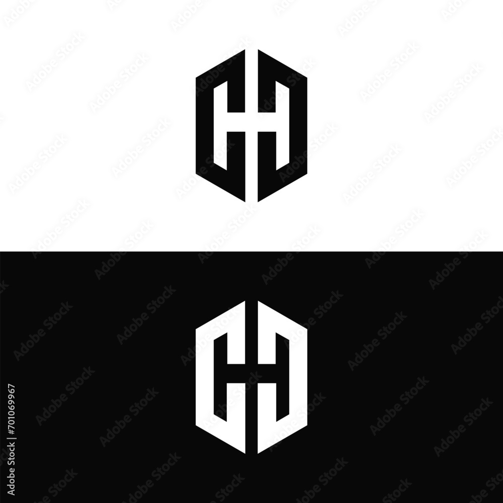 CCh logo. C C H design. White CCh letter. CCh, C C H letter logo design ...