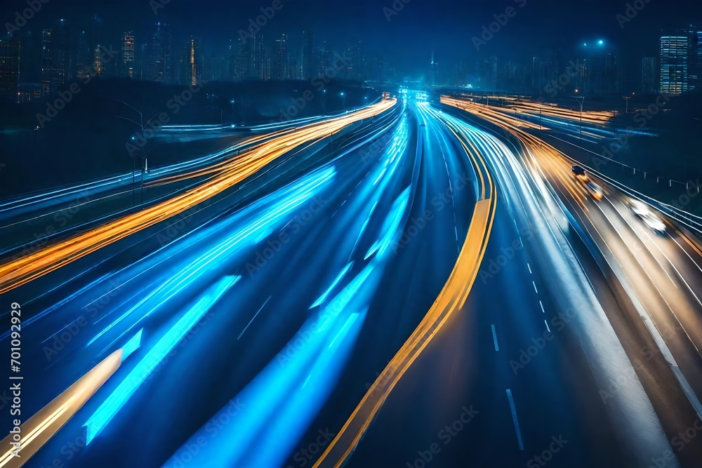 Blue background with traffic arrow. Traffic arrow on background of ...