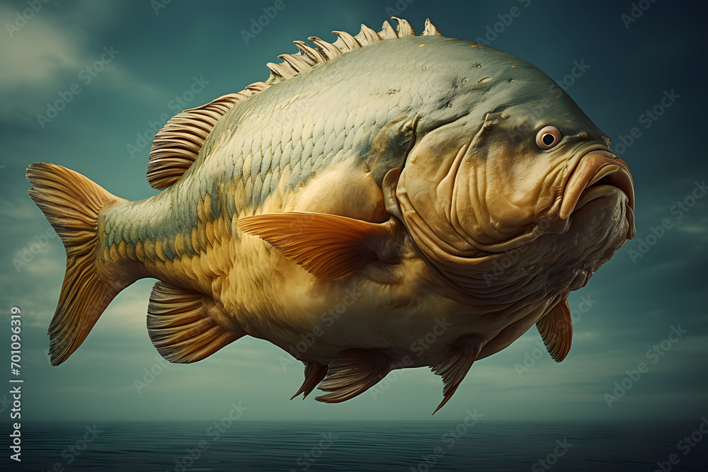 fat fish, massive fish, fat animals Stock Illustration | Adobe Stock