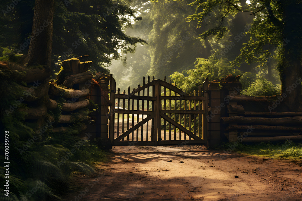 Door Gate, gate, fence, oldschool fence, jugendstil gate, old gate ...