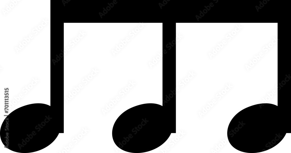Music notes icon in flat style. Musical key signs. isolated on ...