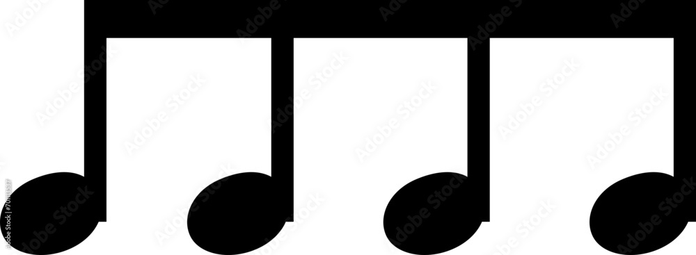 Music notes icon in flat style. Musical key signs. isolated on ...