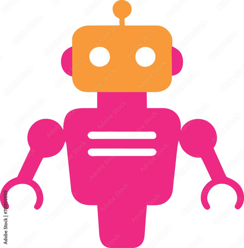 robot icons for futuristic or automation-themed designs, isolation on ...