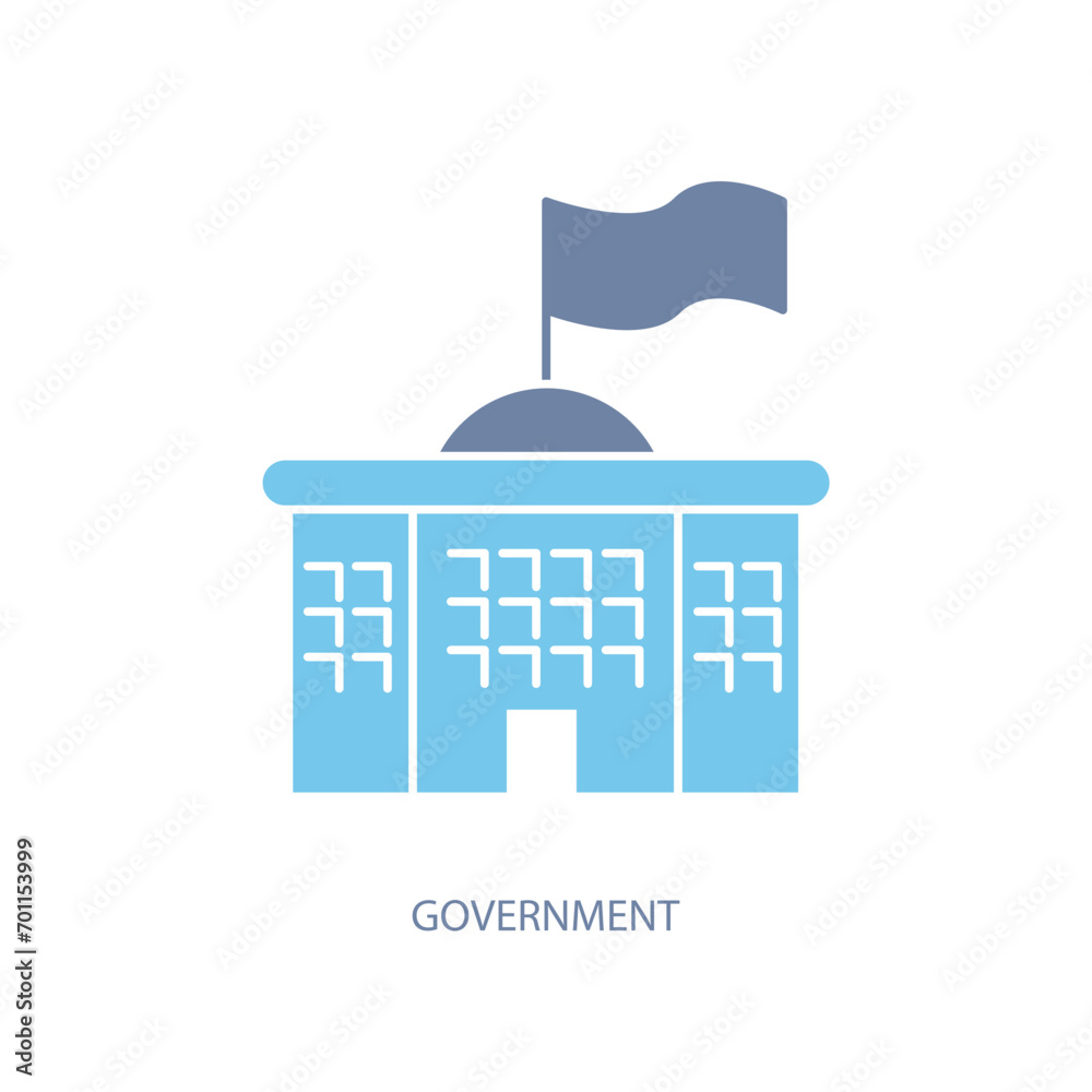 government concept line icon. Simple element illustration. government ...