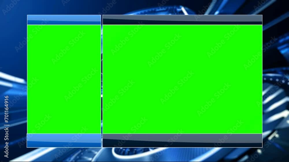 Anchor and Footage Window with Green Screen, Anchor and Footage window ...
