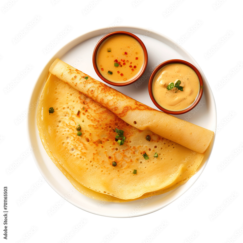Crispy Masala dosa isolated on transparent background Remove png ...