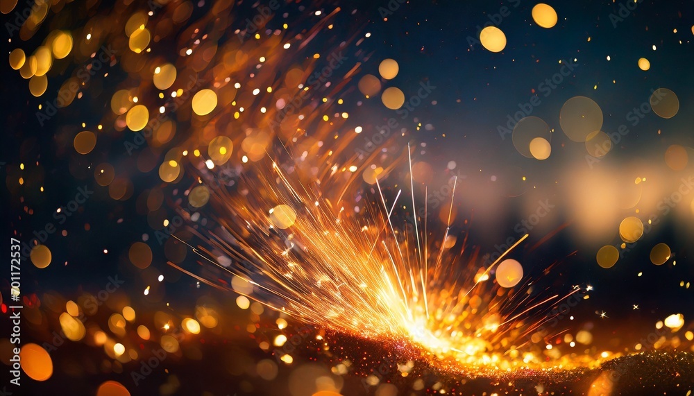 glow of abstract fire particles against the velvety backdrop of the ...