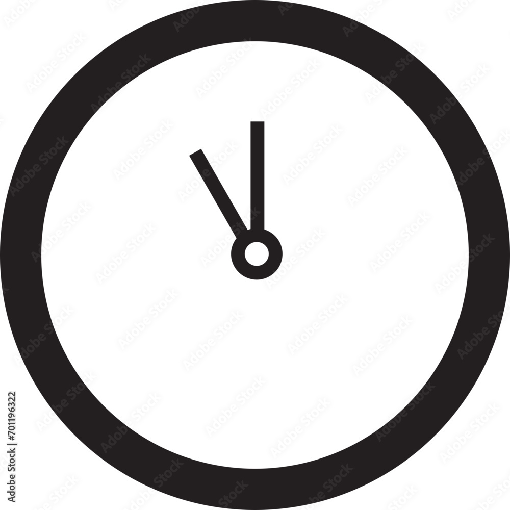 Vector Time and Clock icon. Analog clock icon symbol in trendy Linear ...