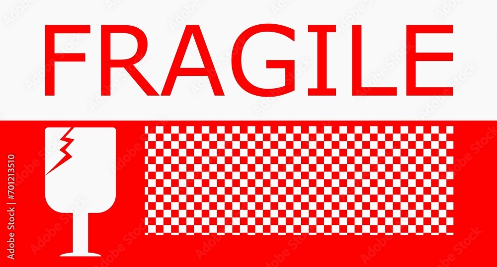 Plakát Colored Sticker fragile handle with care – Obraz na Zeď | Posters.cz