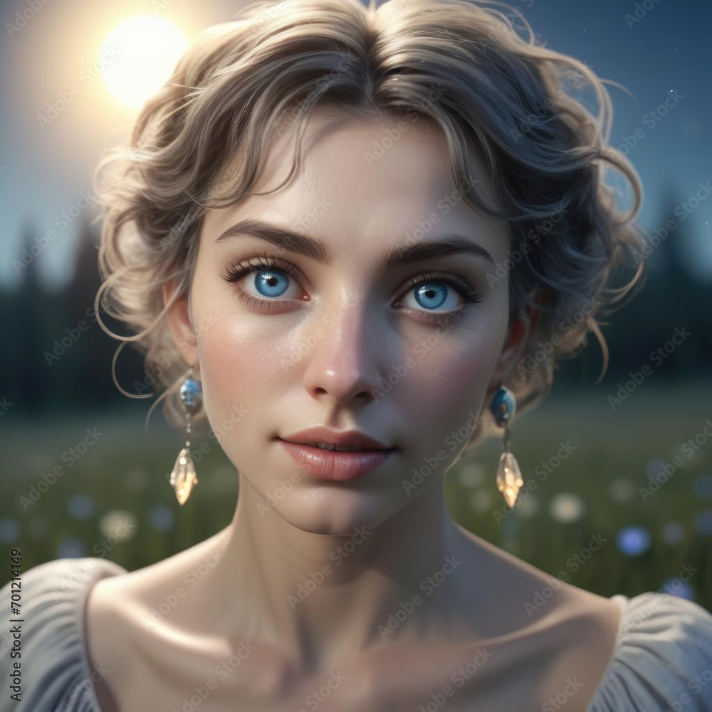 Enchanting Leanan Sidhe - Wide-angle, worm's eye view of a seductive ...