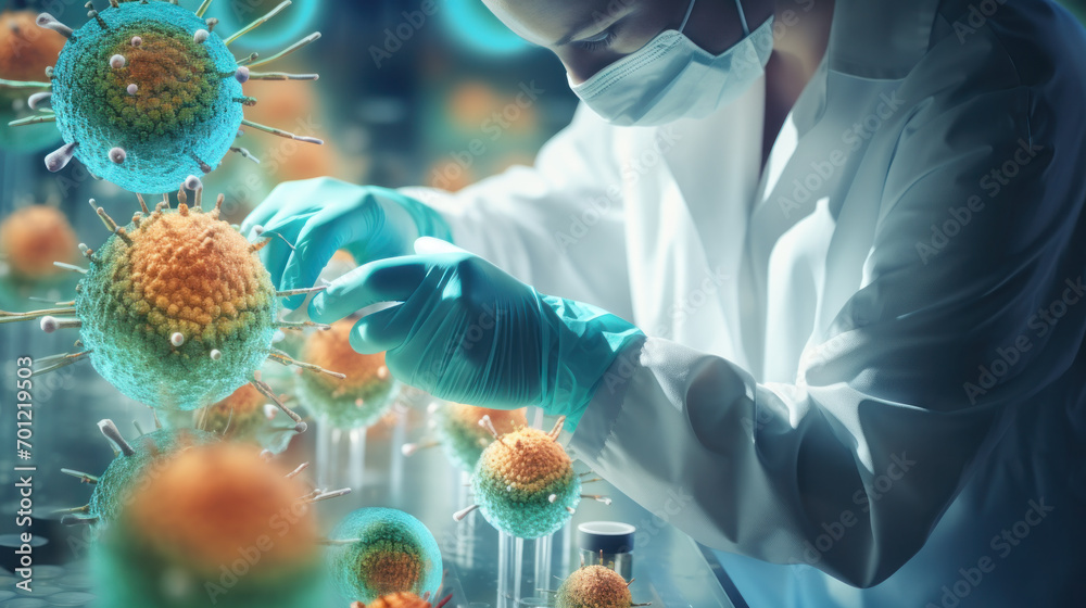 Microbiological culture Petri dish with different species of bacteria ...