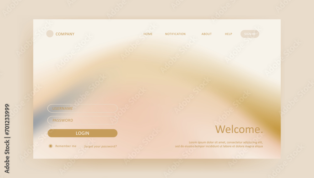Abstract elegant gradient background. aesthetic website landing page or ...