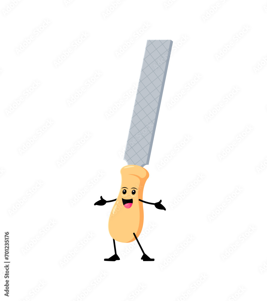 Cartoon funny file diy, building and repair tool character. Isolated ...