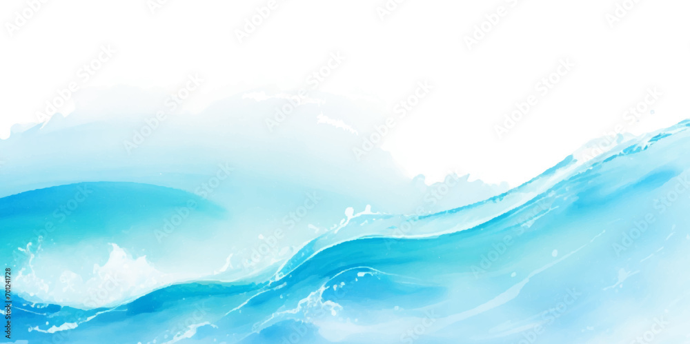Vector ocean wave line blue and white background. Ocean sea art with ...