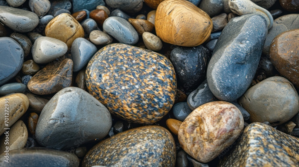 Smooth river stone texture with rounded shapes and subtle colors. Stock ...