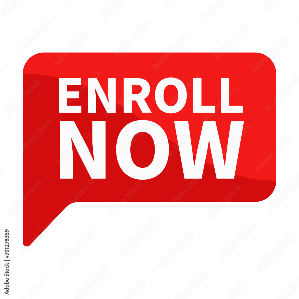 Enroll Now In Red Rectangle Shape For Recruitment Promotion Business ...