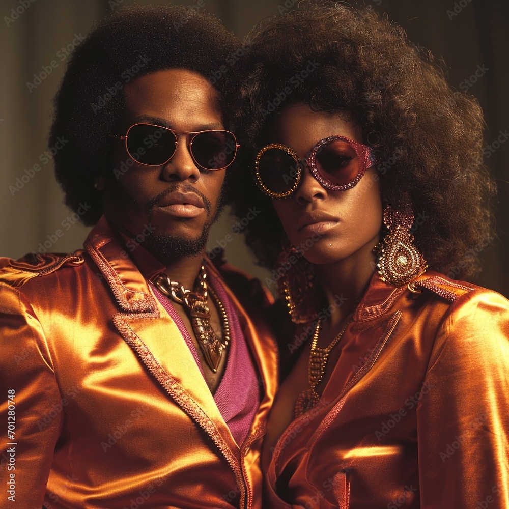 Nostalgic vibes: people embracing the eclectic fashion of the 1970s, a ...