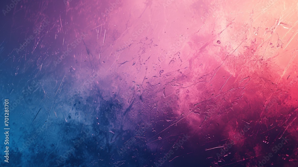 Dynamic scratches of red and blue paint create a vivid and textured ...