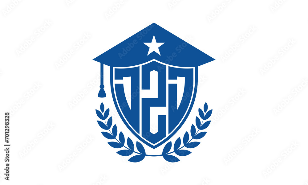 DZD three letter iconic academic logo design vector template. monogram ...