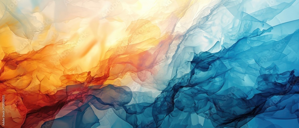 Explosion of geometric cloud in a spectrum of vibrant colours. Stock ...