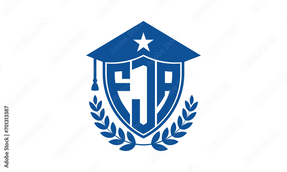 FJA three letter iconic academic logo design vector template. monogram ...